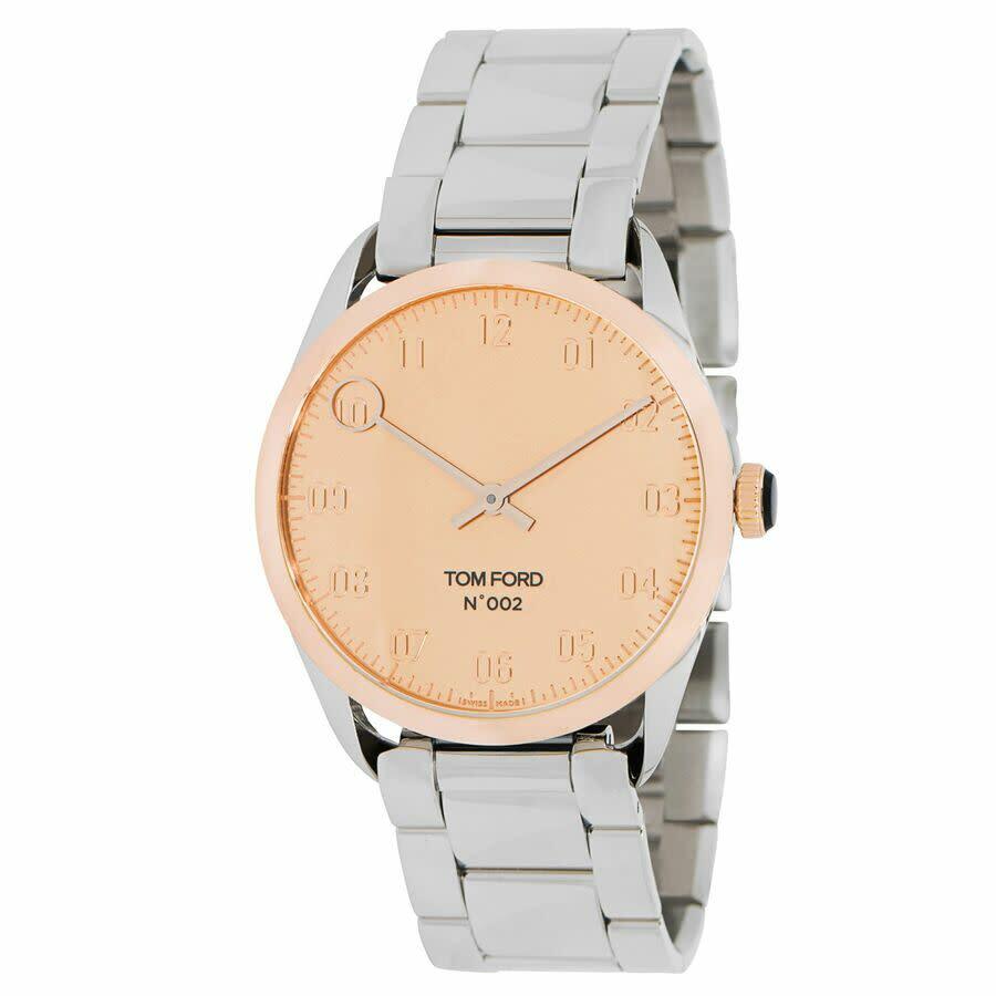 Tom Ford 002 Quartz Gold Dial Mens Watch TF0120197082 STE TOM FORD