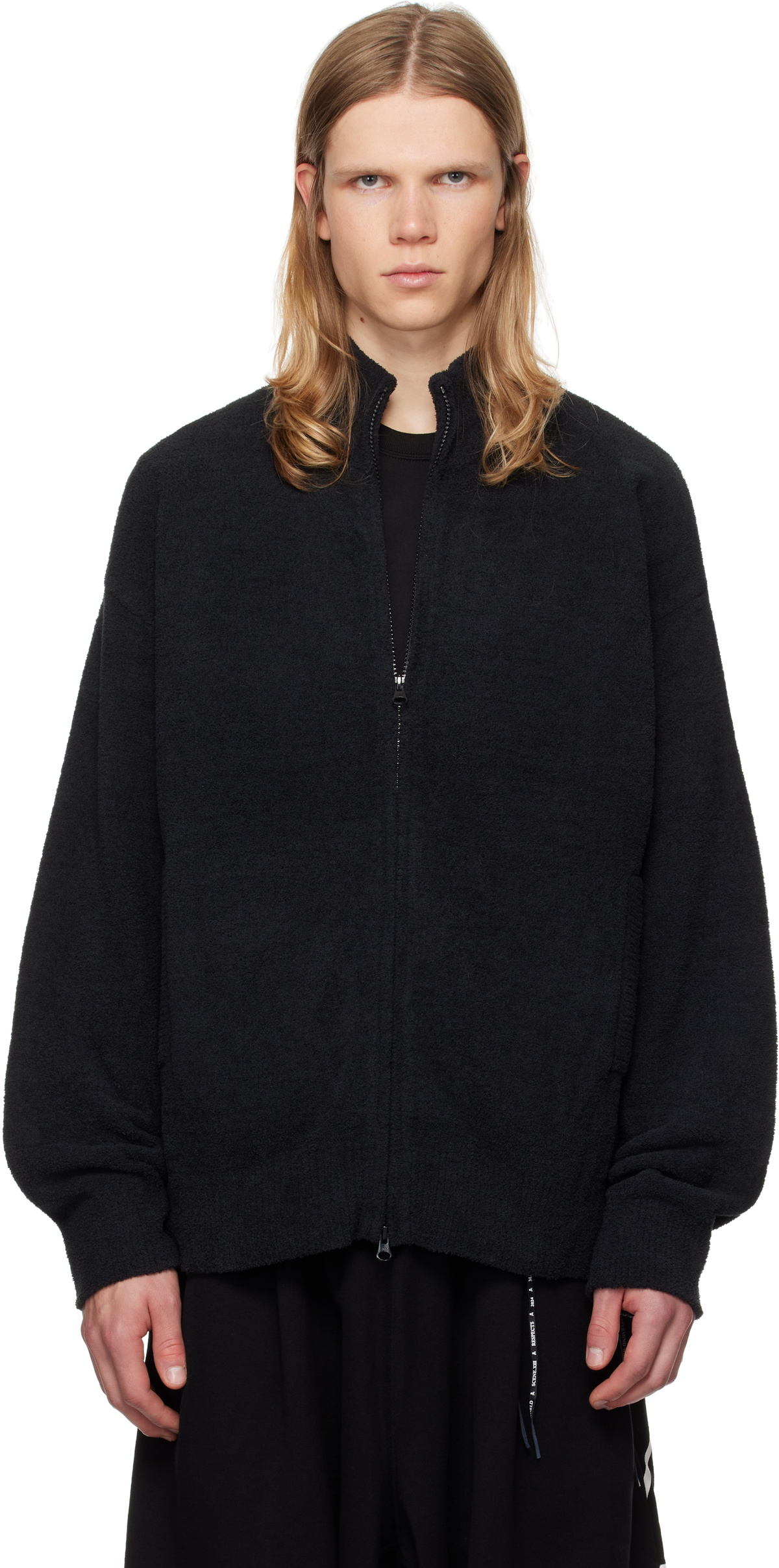MASTERMIND WORLD Black Lounge Full-Zip Track Jacket MASTERMIND WORLD