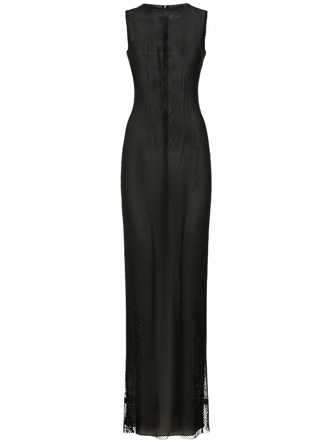 MÔNOT Crystal Net Sleeveless Maxi Dress Monot