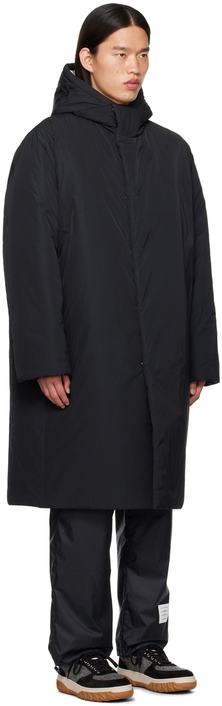 Thom Browne Black Tech Hooded Down Jacket Thom Browne