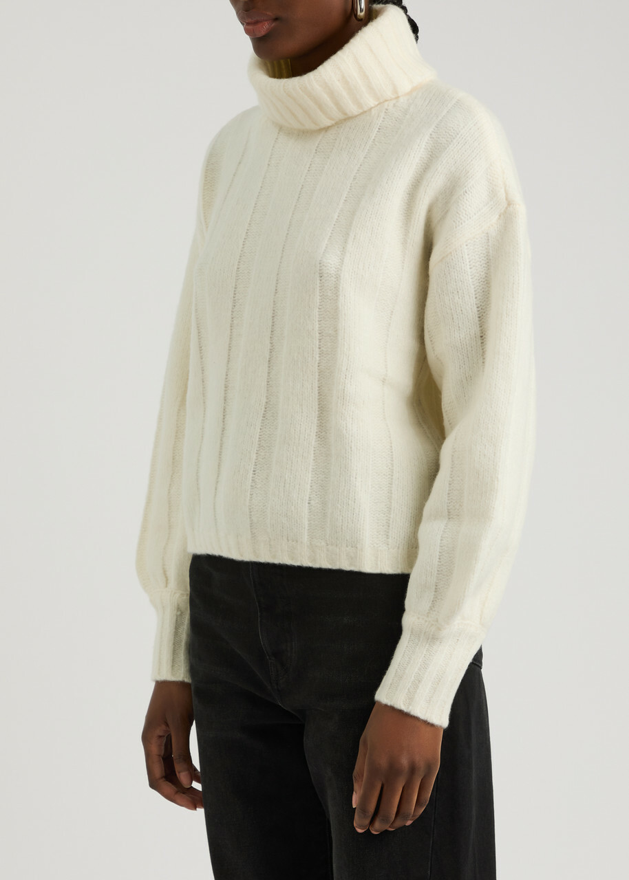Paige Roselia Ribbed Wool-blend Jumper Ivory Paige