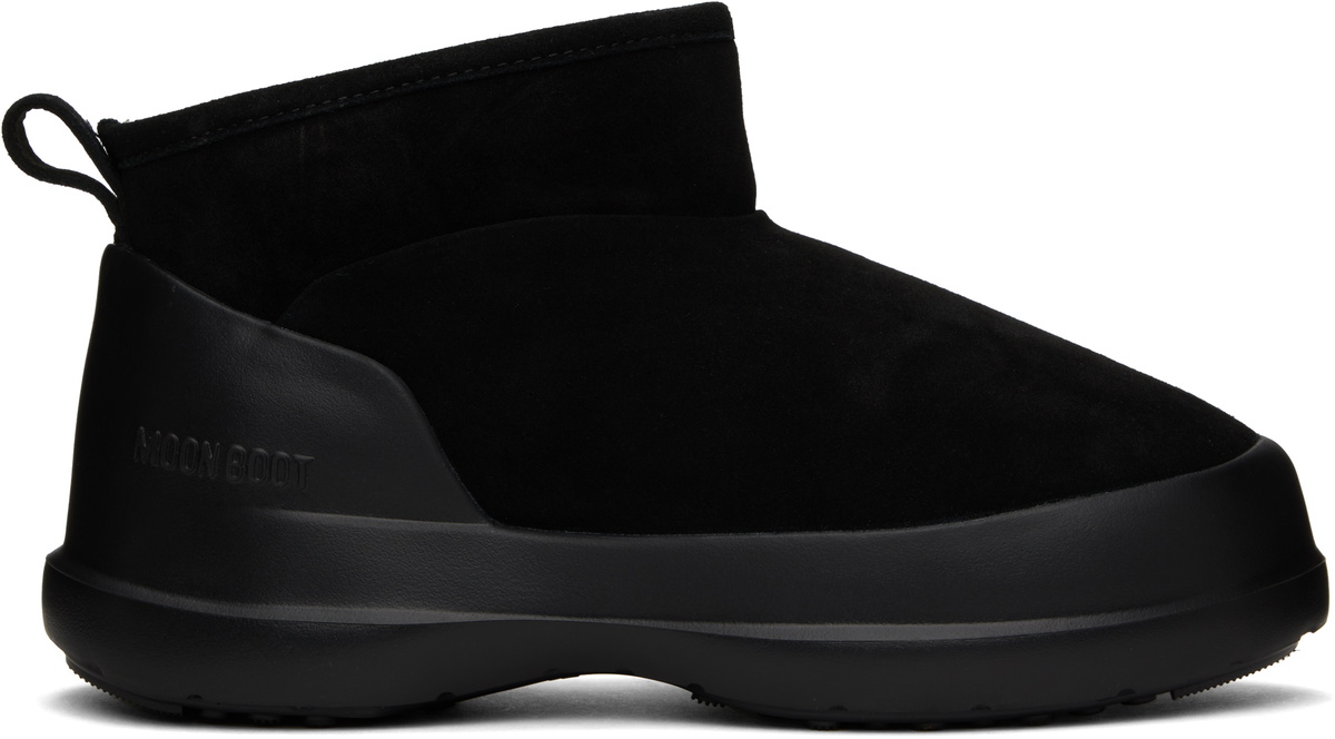 Moon Boot Black Luna Low Suede Boots Moon Boot