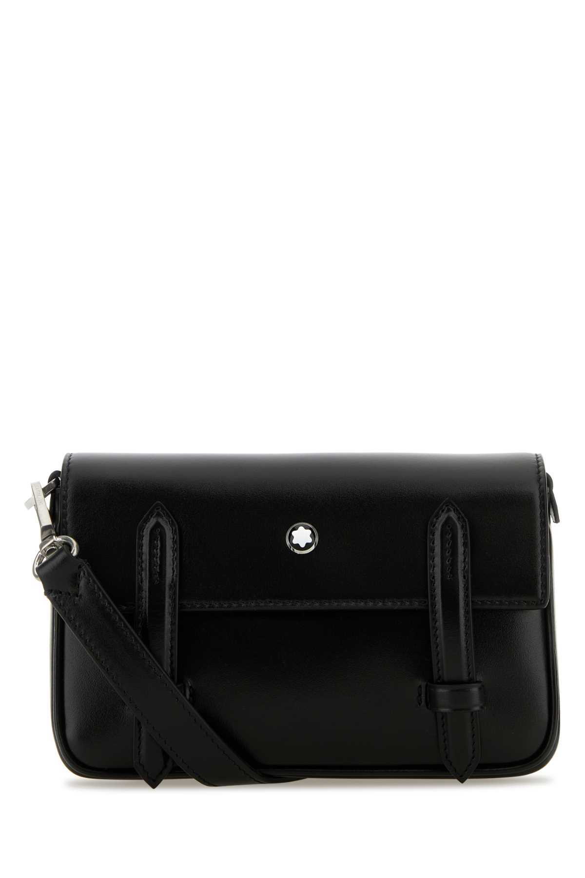 Montblanc Black Leather Mini Meisterstuck Crossbody Bag Montblanc