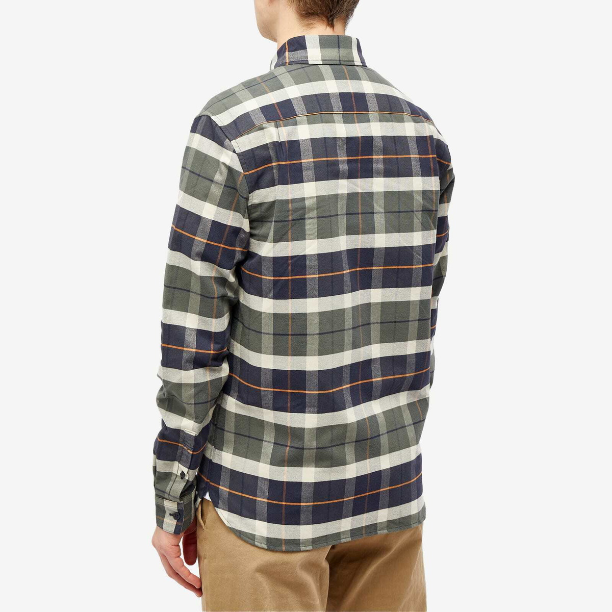 Fred Perry Men's Brushed Tartan Shirt in Field Green Fred Perry