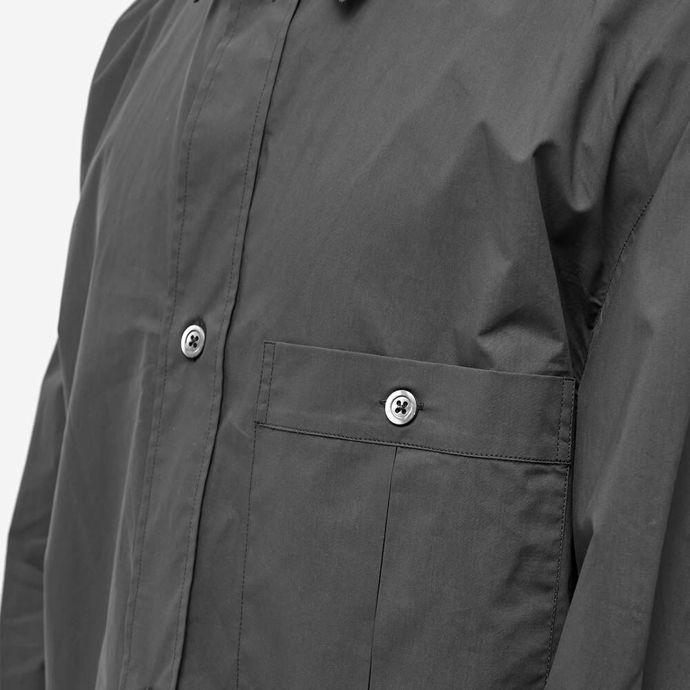 Margaret Howell Men's Inverted Pocket Shirt in Off Black Margaret Howell