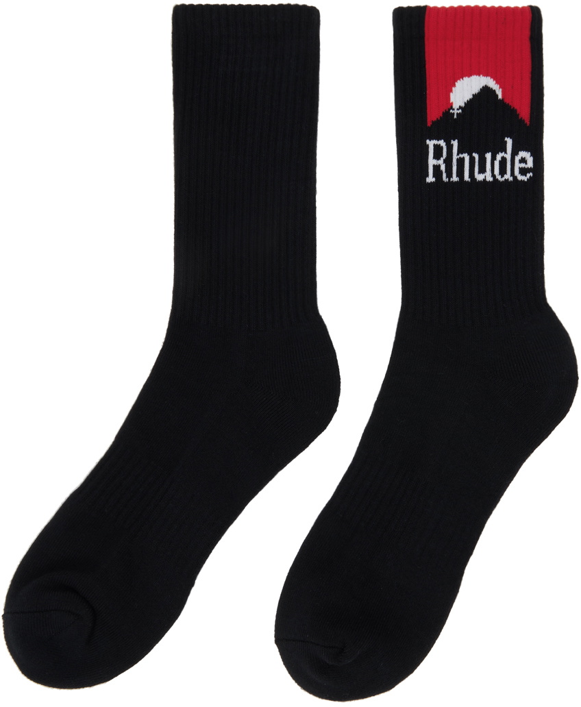 Rhude Black Moonlight Socks Rhude