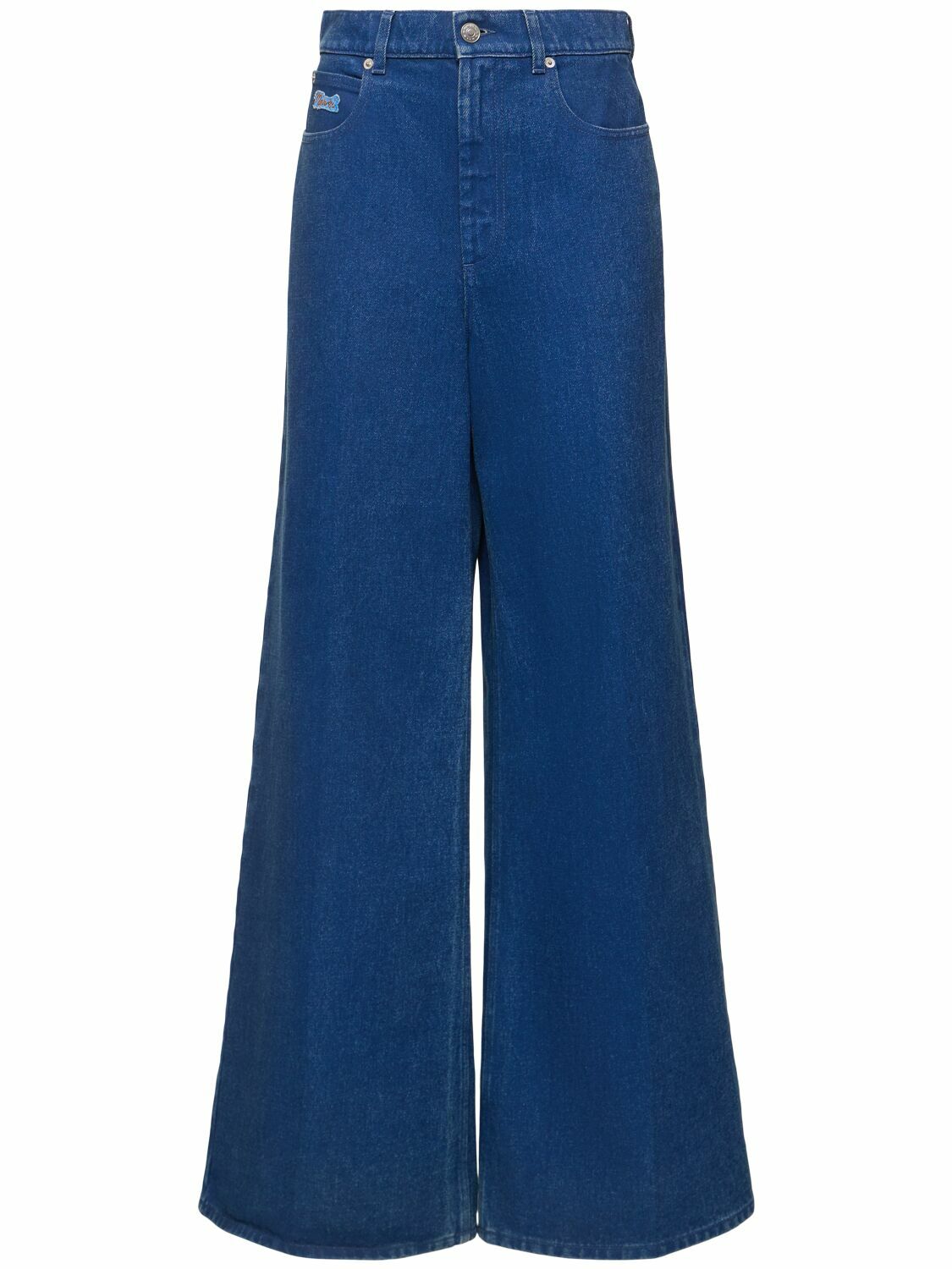 MARNI Denim Wide Leg Mid Rise Jeans Marni
