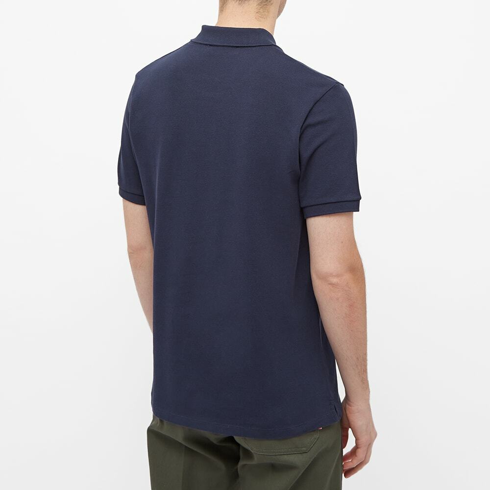 Maison Kitsuné Men's Tricolour Fox Polo Shirt in Navy Maison Kitsune