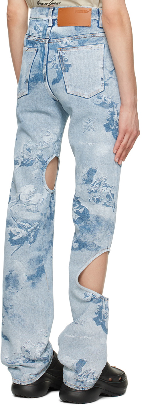Off-White Blue Sky Meteor Cool Jeans Off-White
