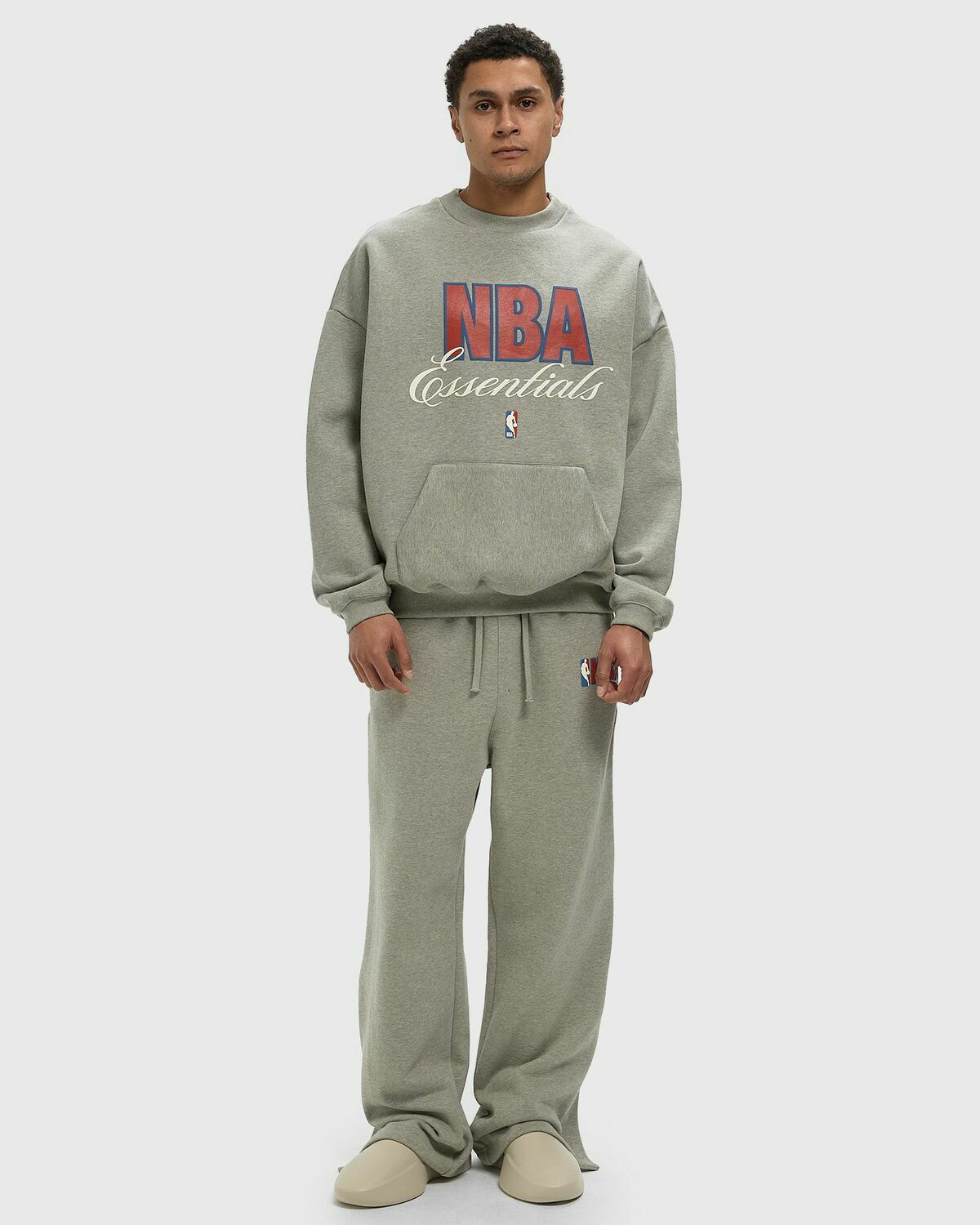 Fear of God Essentials NBA 90'S CREWNECK SWEATSHIRT Grey Men Fear Of ...