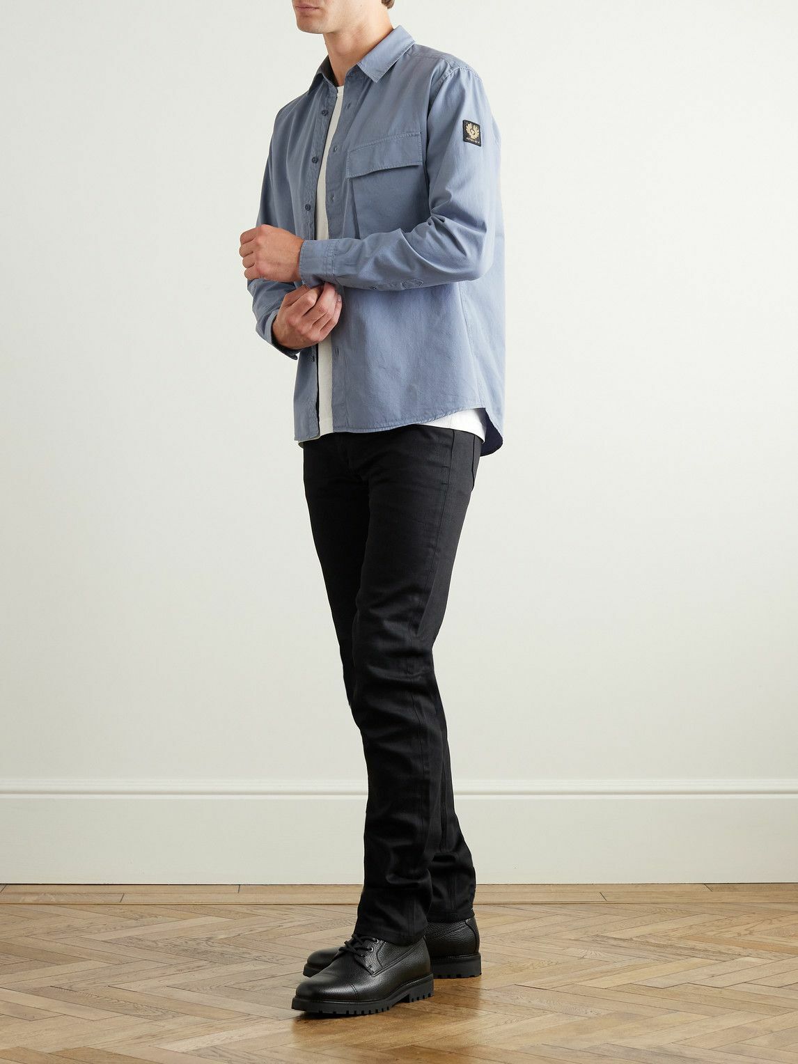 Belstaff - Scale Garment-Dyed Cotton-Twill Shirt - Blue Belstaff