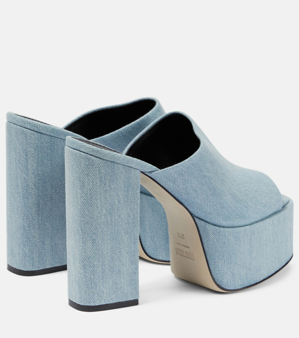 Paris Texas Sasha denim platform mules Paris Texas