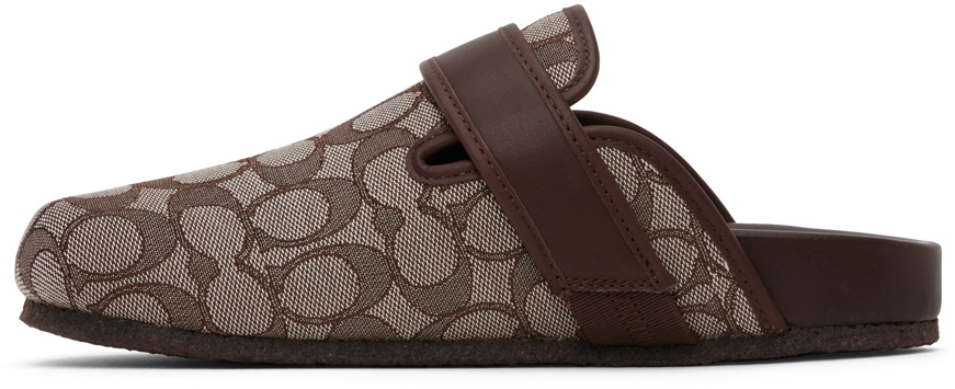 Coach 1941 Brown Signature Jacquard Clogs Coach 1941
