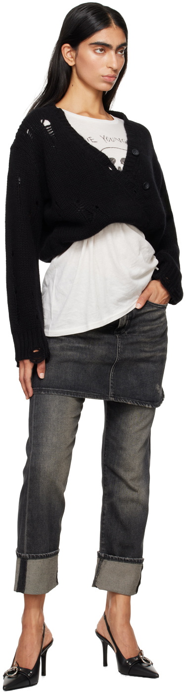 R13 Black Crossover Cardigan R13