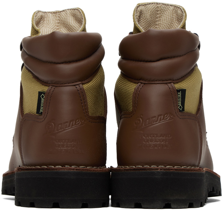 Danner Brown & Yellow Feather Light Boots Danner