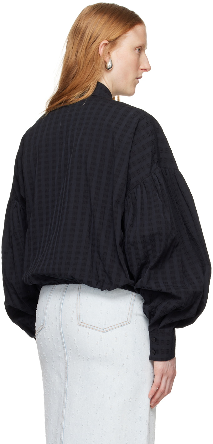 MSGM Black Drawstring Shirt MSGM