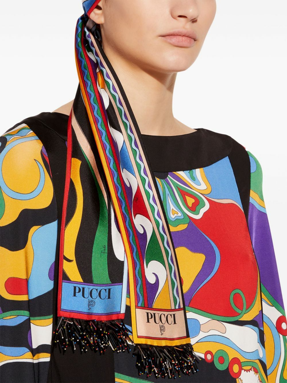 PUCCI - Printed Silk Bandeau Emilio Pucci