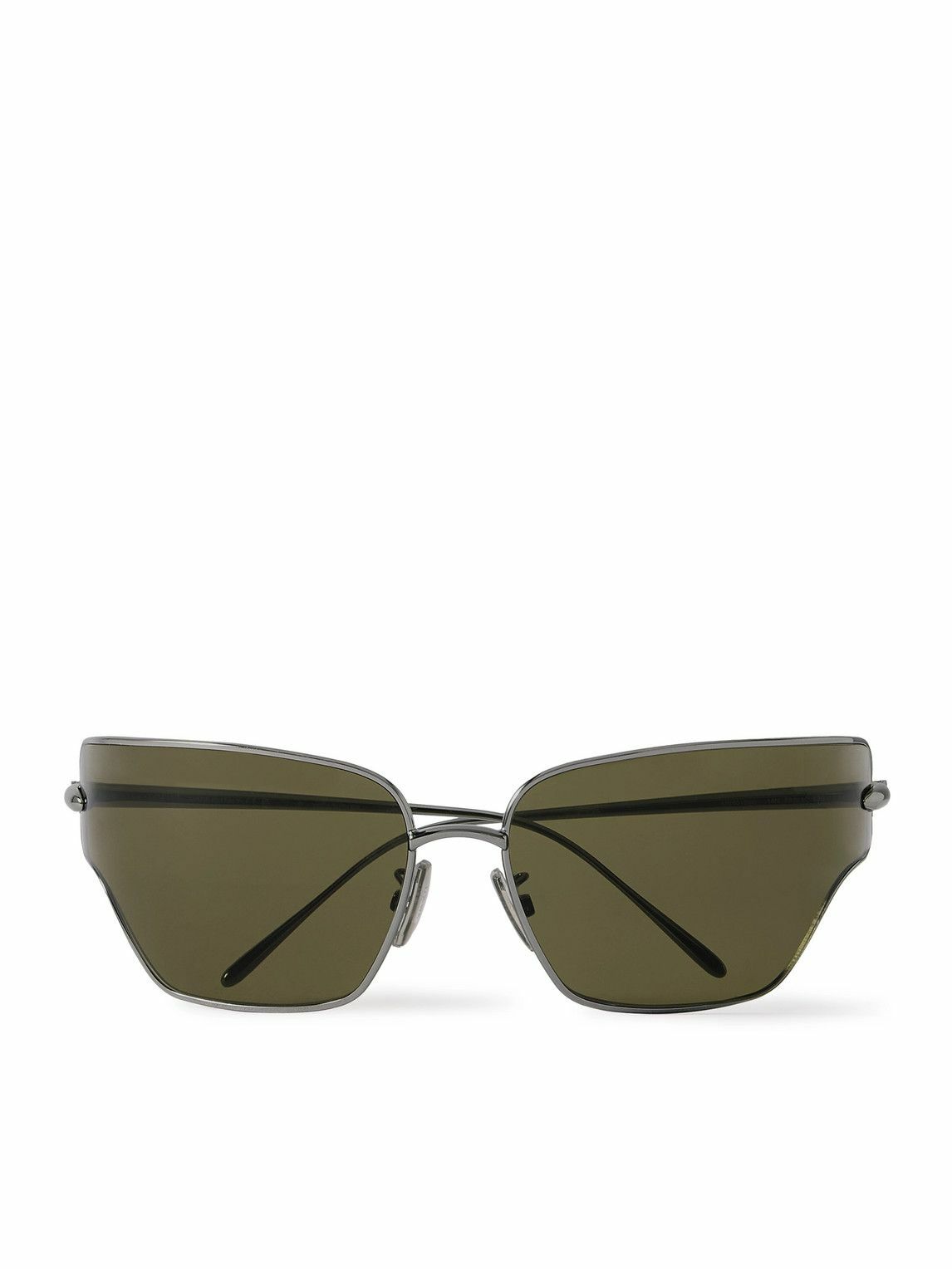 LOEWE - Wrap-Around Silver-Tone Sunglasses Loewe
