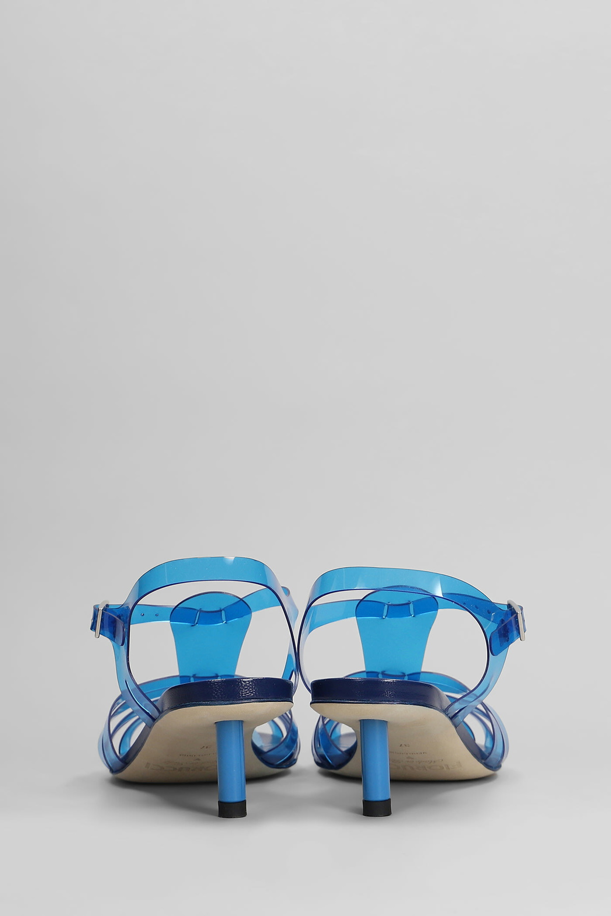 Fiorucci Jelly Kitten Heels Sandals In Blue Pvc Fiorucci