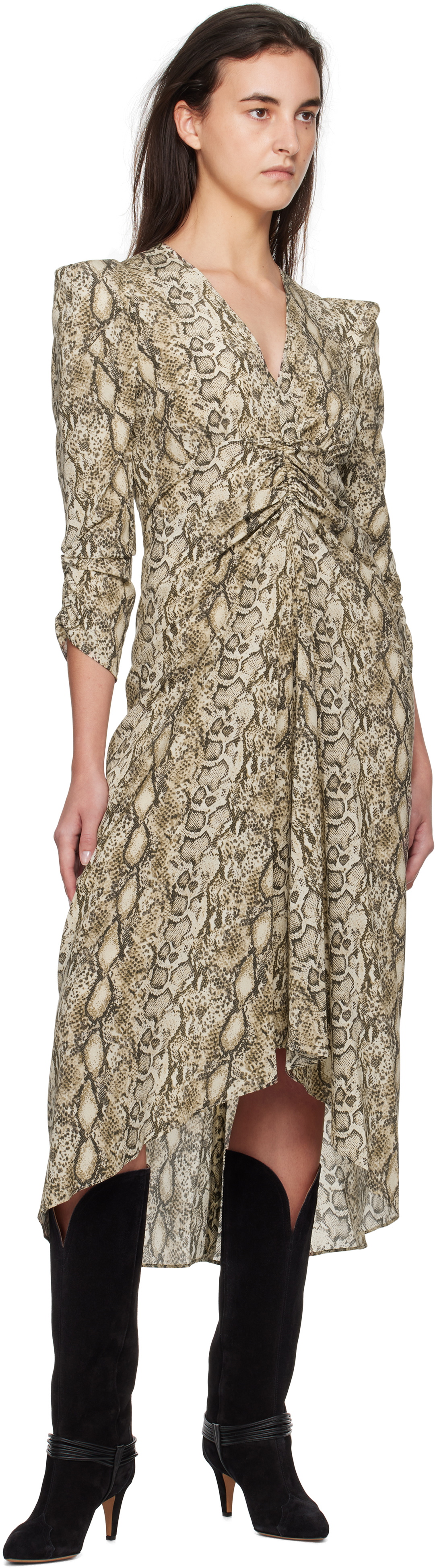 Isabel Marant Beige Albini Midi Dress Isabel Marant