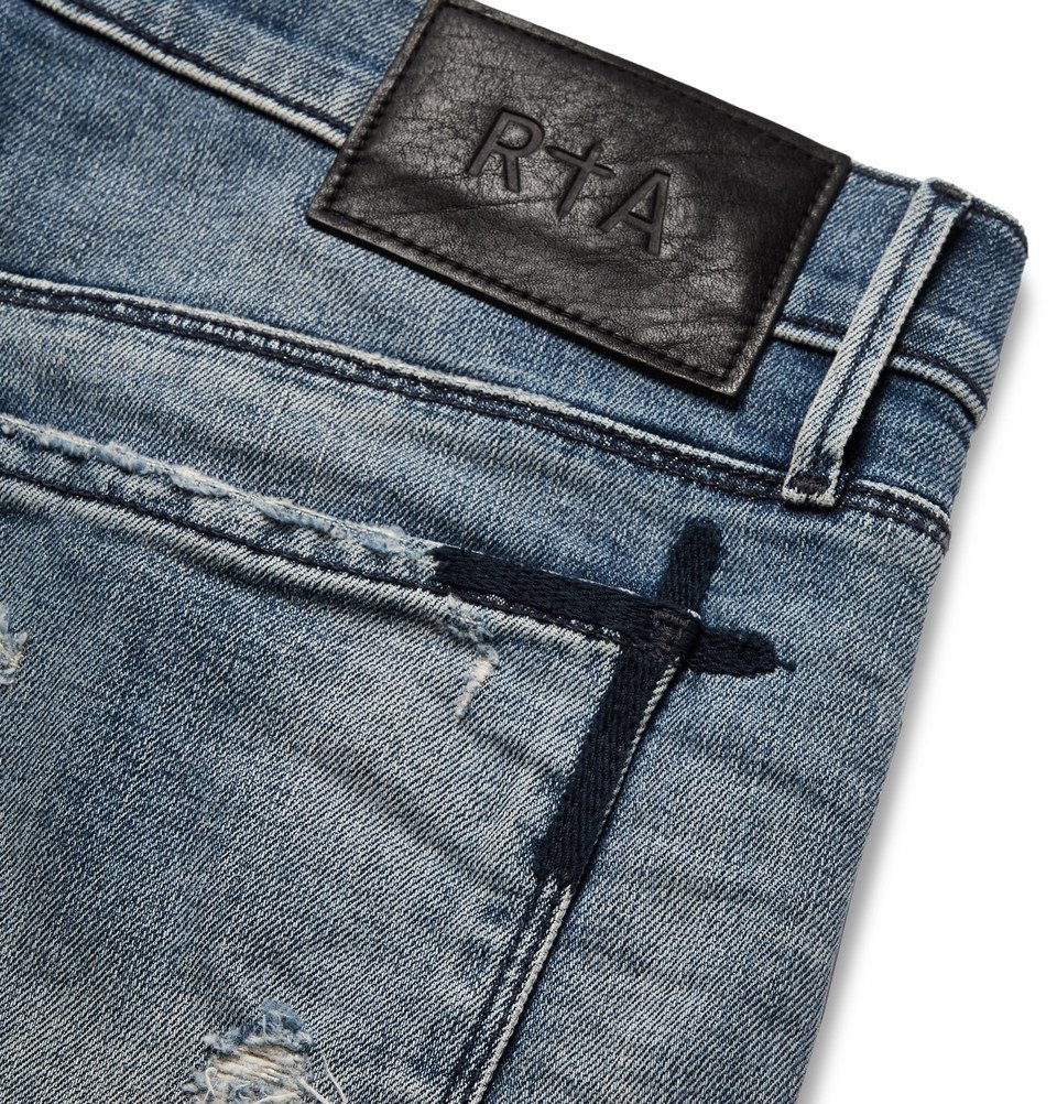 RtA - Skinny-Fit Distressed Denim Jeans - Mid denim RtA