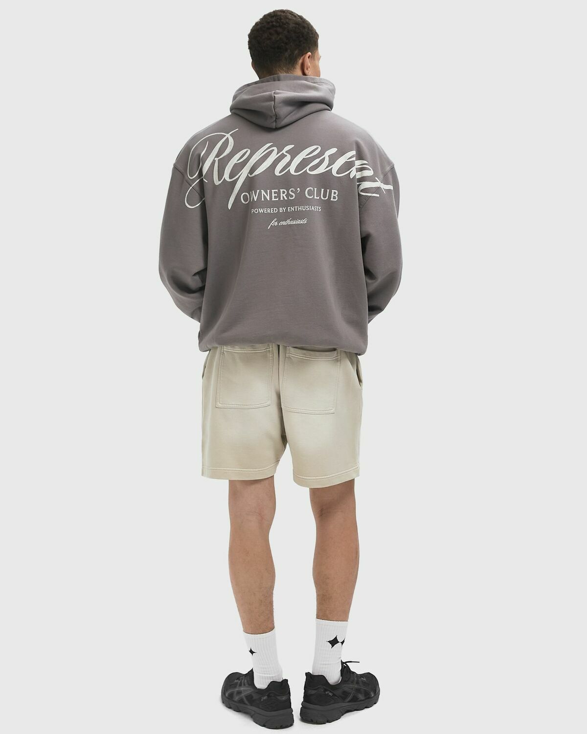 Represent Represent Owners Club Script Hoodie Grey Mens Hoody Represent