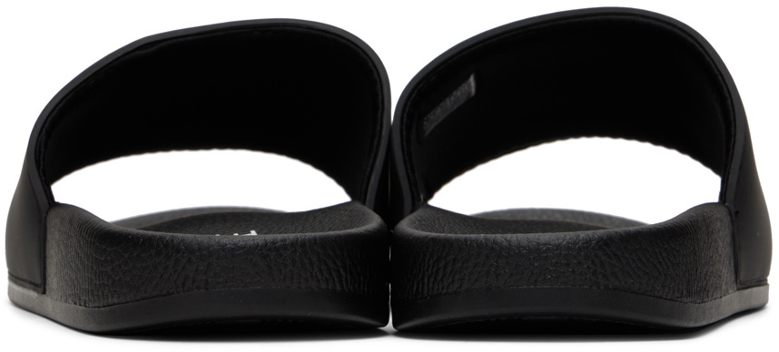 Versace Jeans Couture Black Embossed Slides Versace