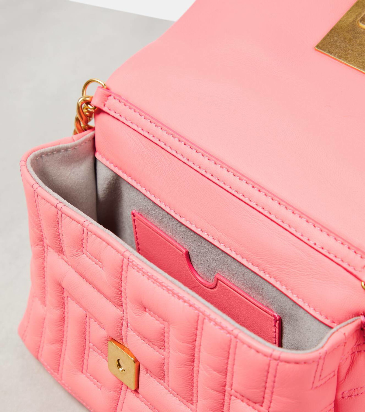 Balmain 1945 Mini Monogram quilted leather shoulder bag Balmain