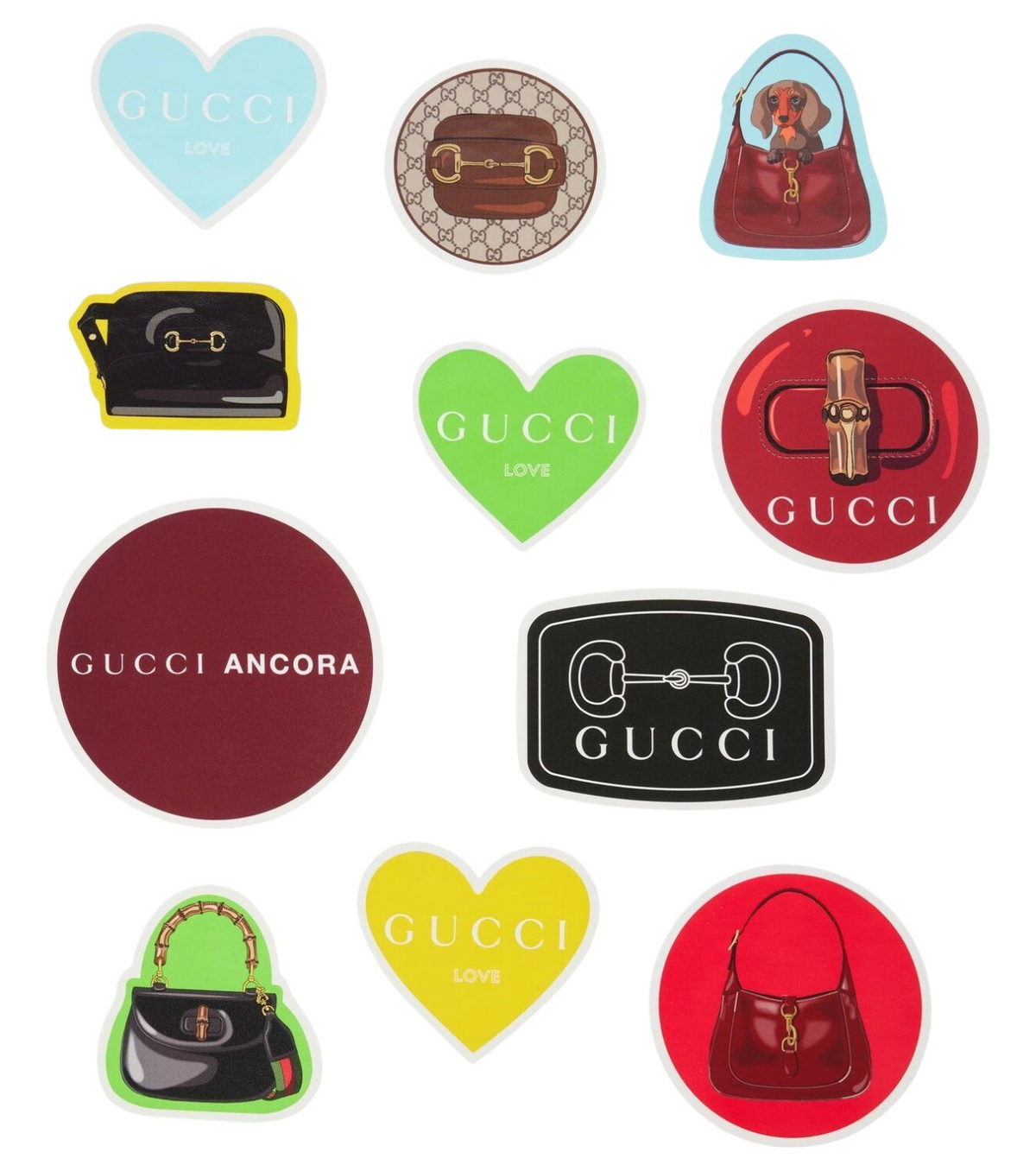 Gucci Set of 11 luggage stickers Gucci