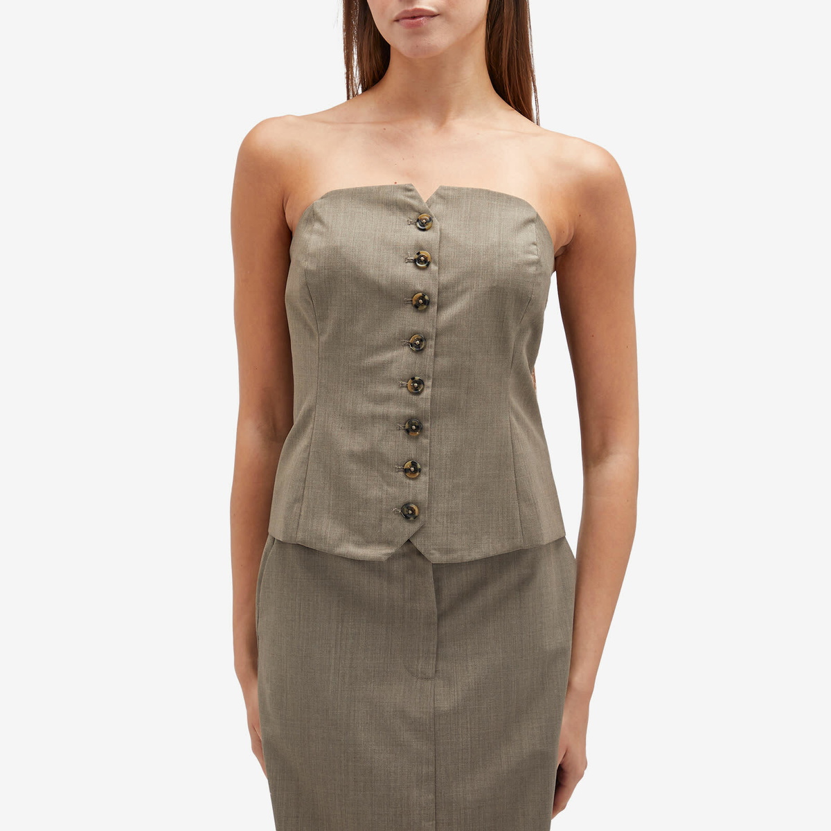 Samsøe Samsøe Women's Saleen Strapless Tailored Top in Bungee Cord ...