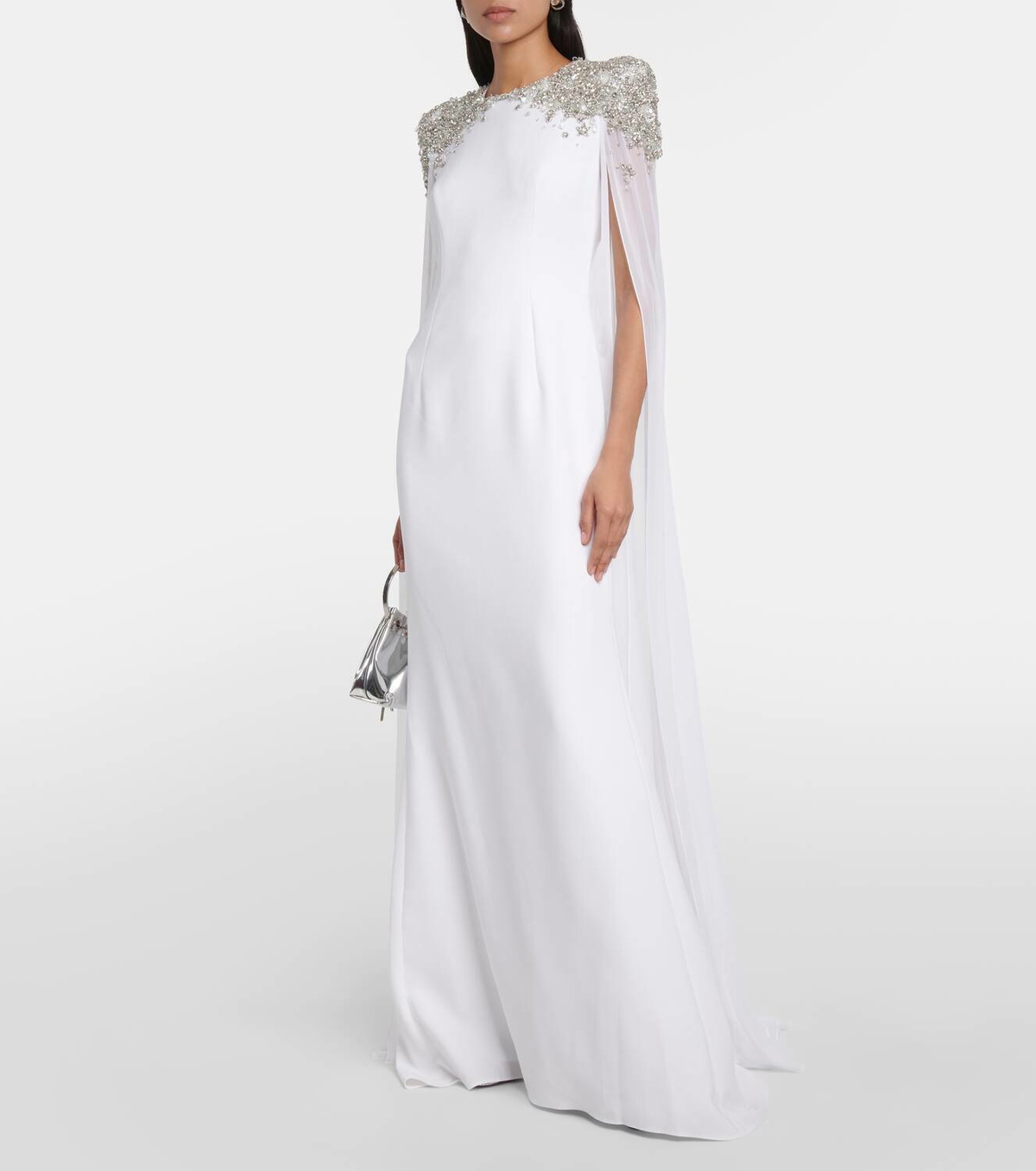 Jenny Packham Frida embellished cape-detail gown Jenny Packham