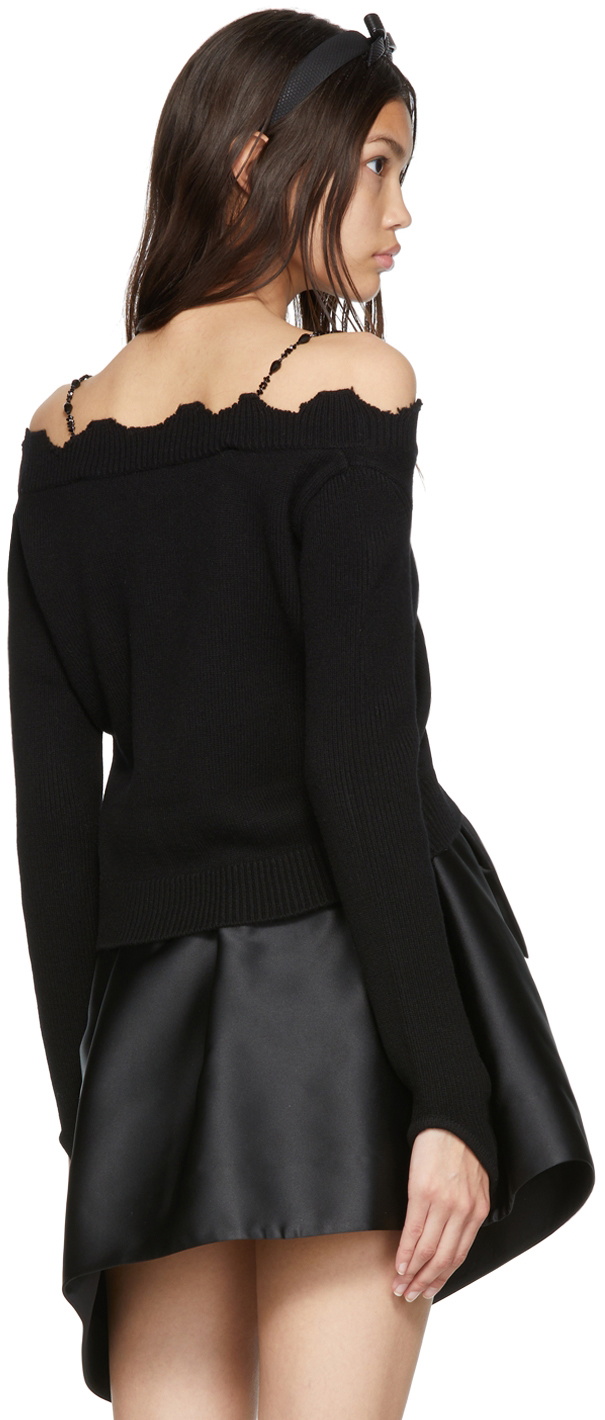 Shushu/Tong SSENSE Exclusive Black Distressed Cardigan Shushu/Tong