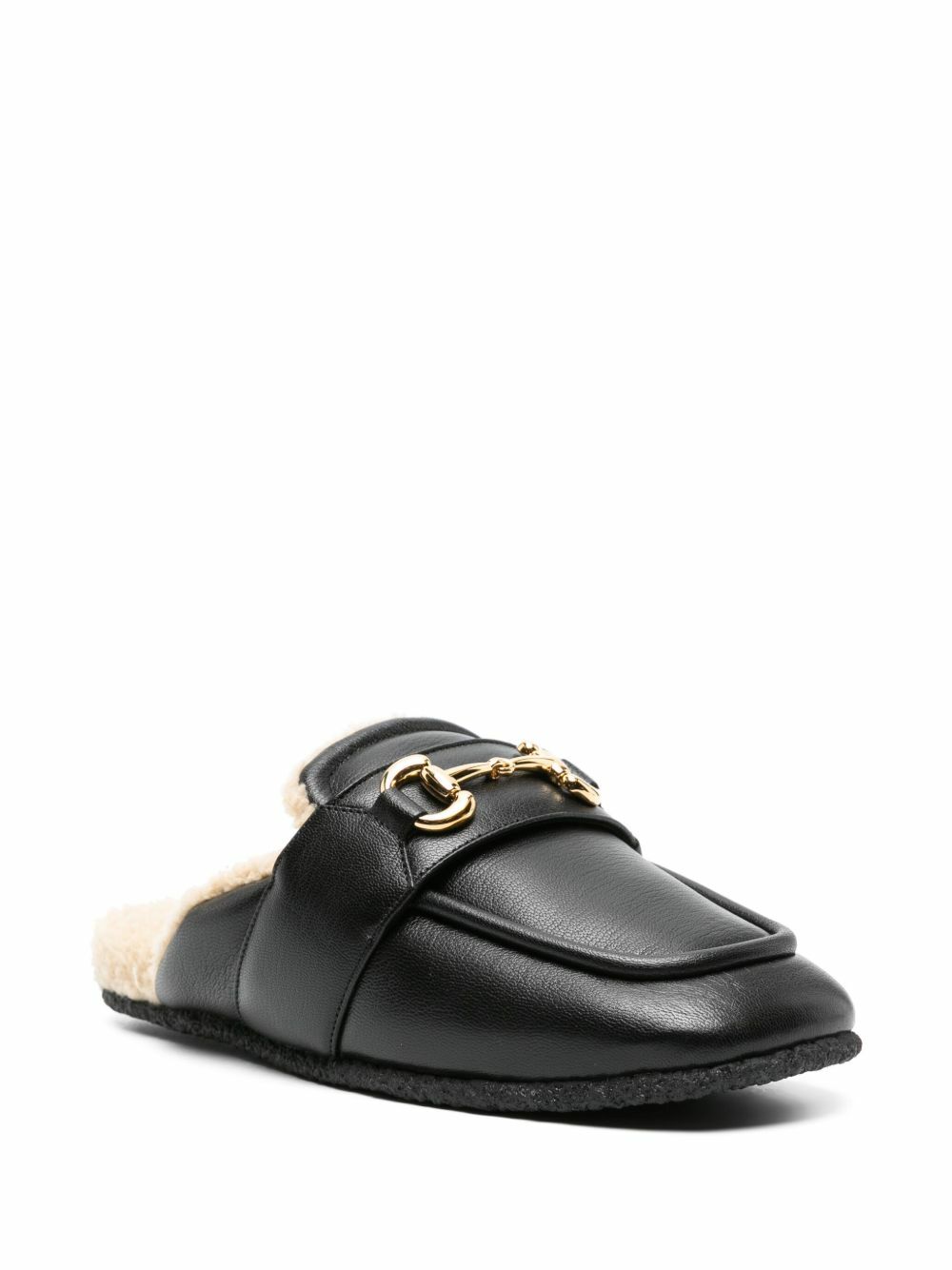 Gucci Black Horsebit Leather Slippers Gucci