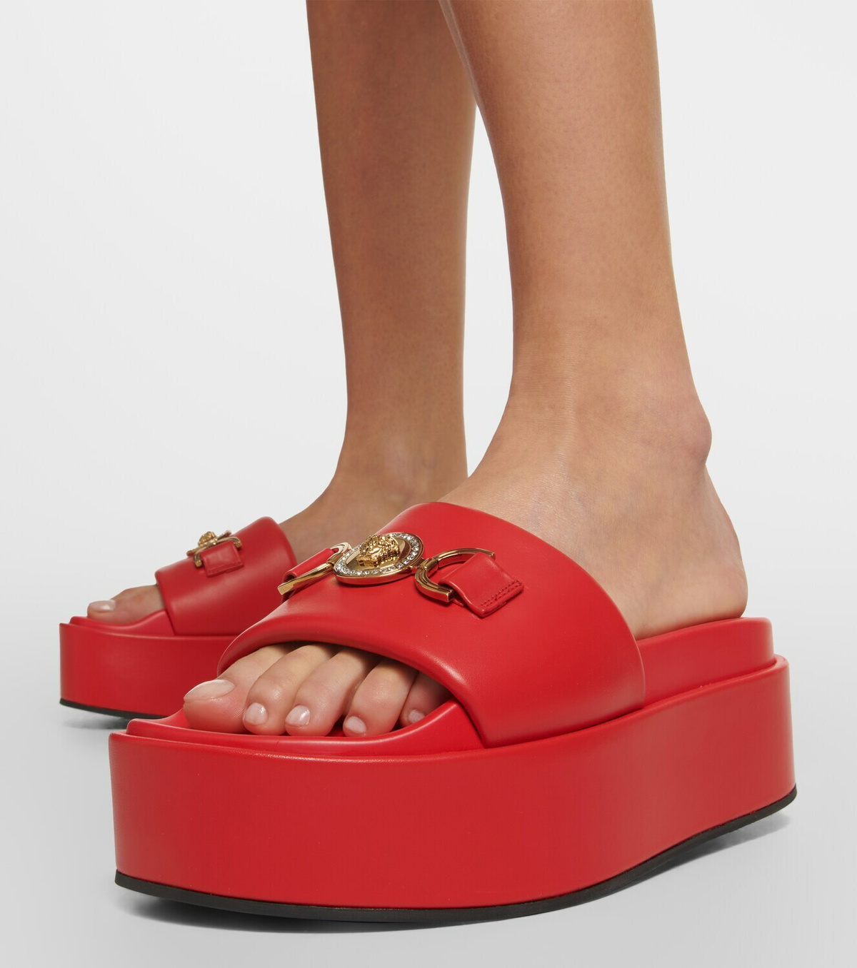 Versace Medusa '95 leather platform slides Versace