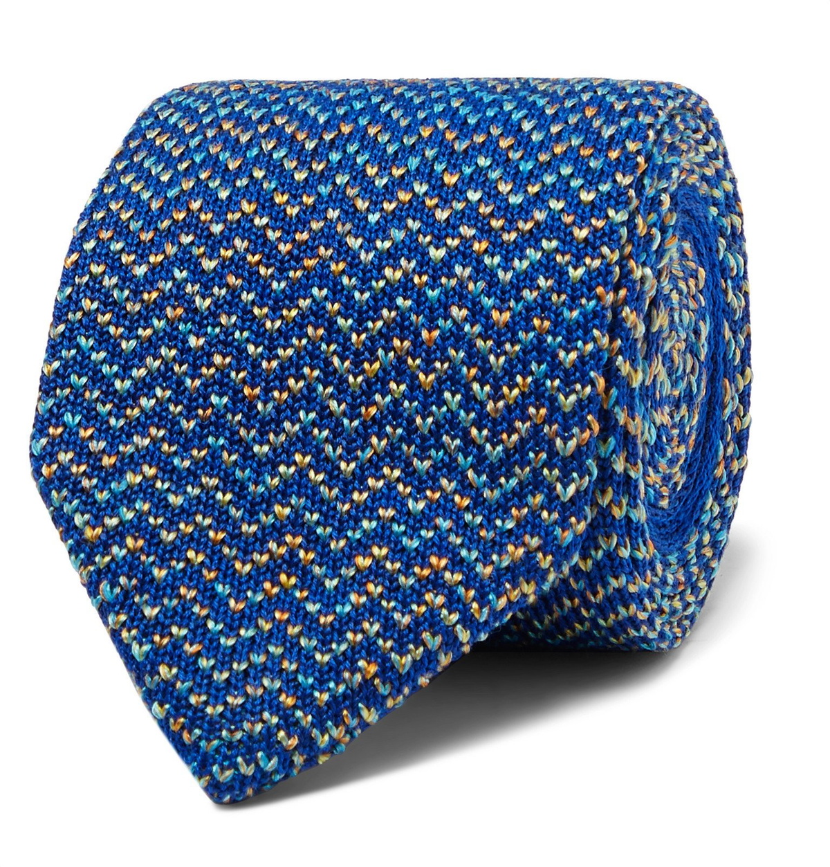 Missoni - 6.5cm Knitted Cotton and Silk-Blend Tie - Blue Missoni