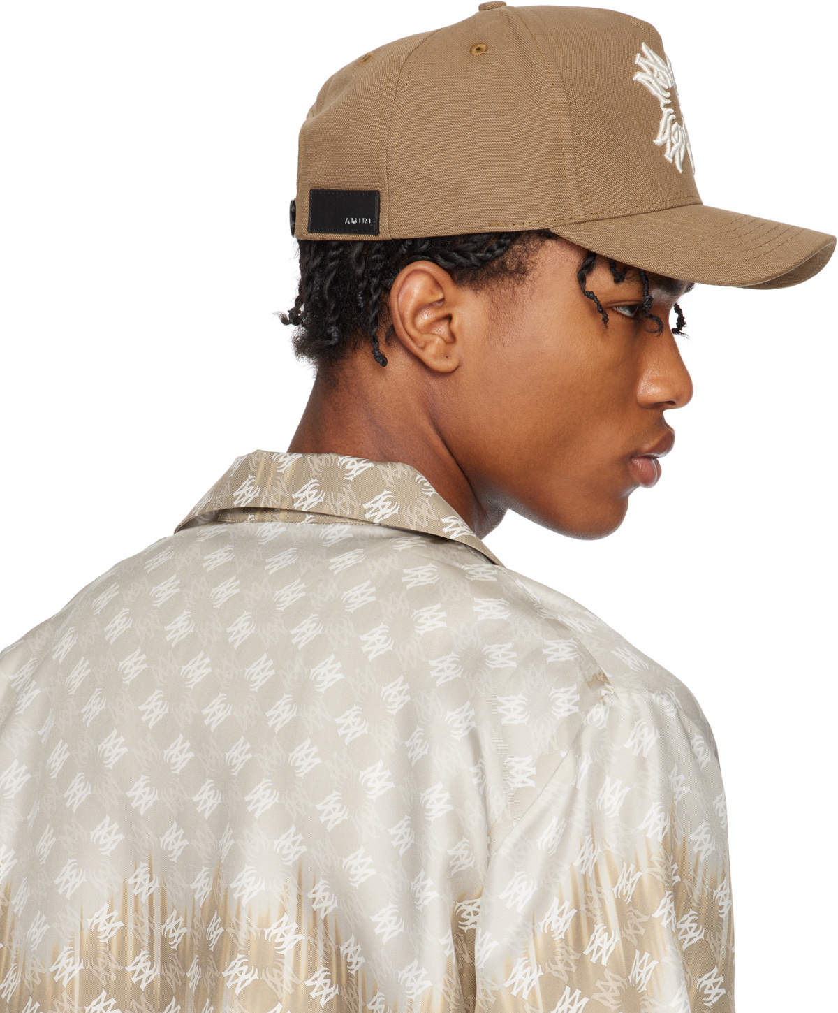 AMIRI Brown 'MA' Quad Canvas Cap Amiri
