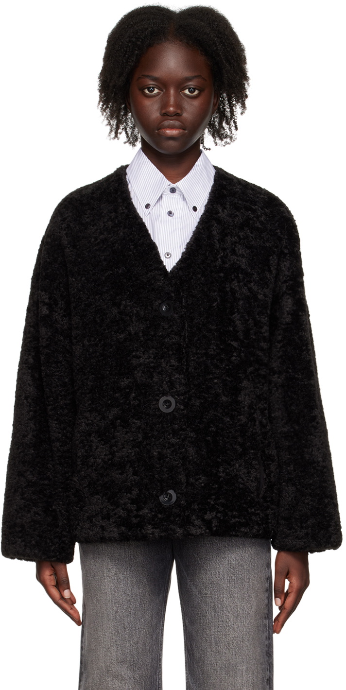 Stand Studio Black Rosie Faux-Fur Jacket Stand Studio