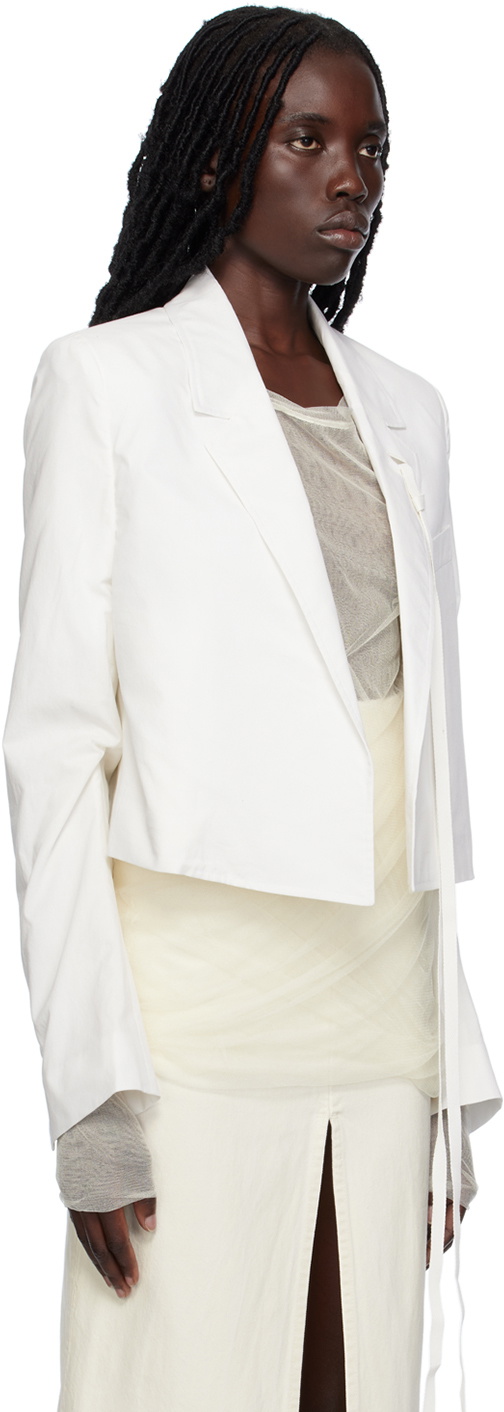 Ann Demeulemeester White Inge Blazer Ann Demeulemeester