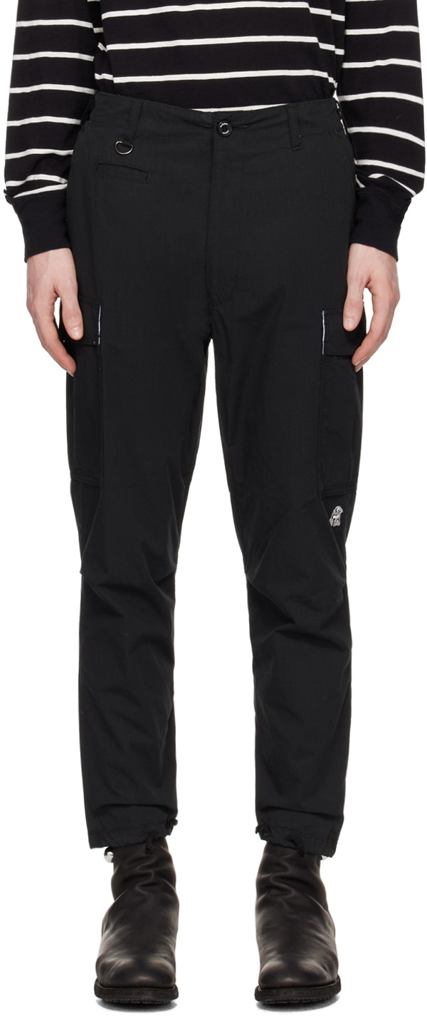 the Shepherd UNDERCOVER Black Cinch Tab Cargo Pants
