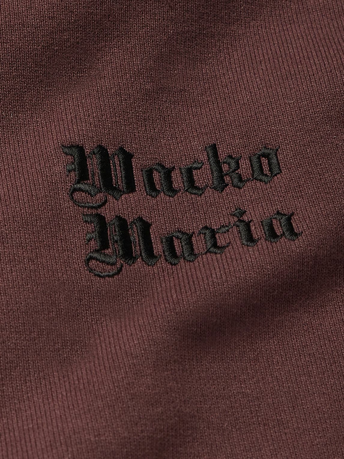 Wacko Maria - Logo-Embroidered Cotton-Jersey Hoodie - Burgundy Wacko Maria