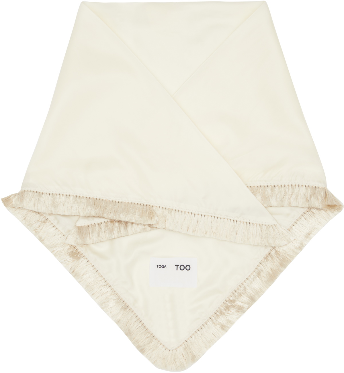 Toga Pulla Off-White Fringe Scarf Toga Pulla