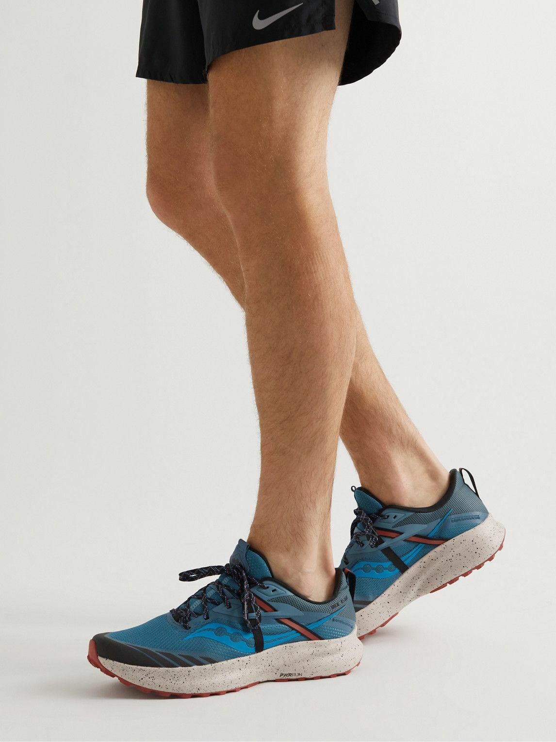 Saucony - Ride 15 Rubber-Trimmed Mesh Running Sneakers - Blue Saucony