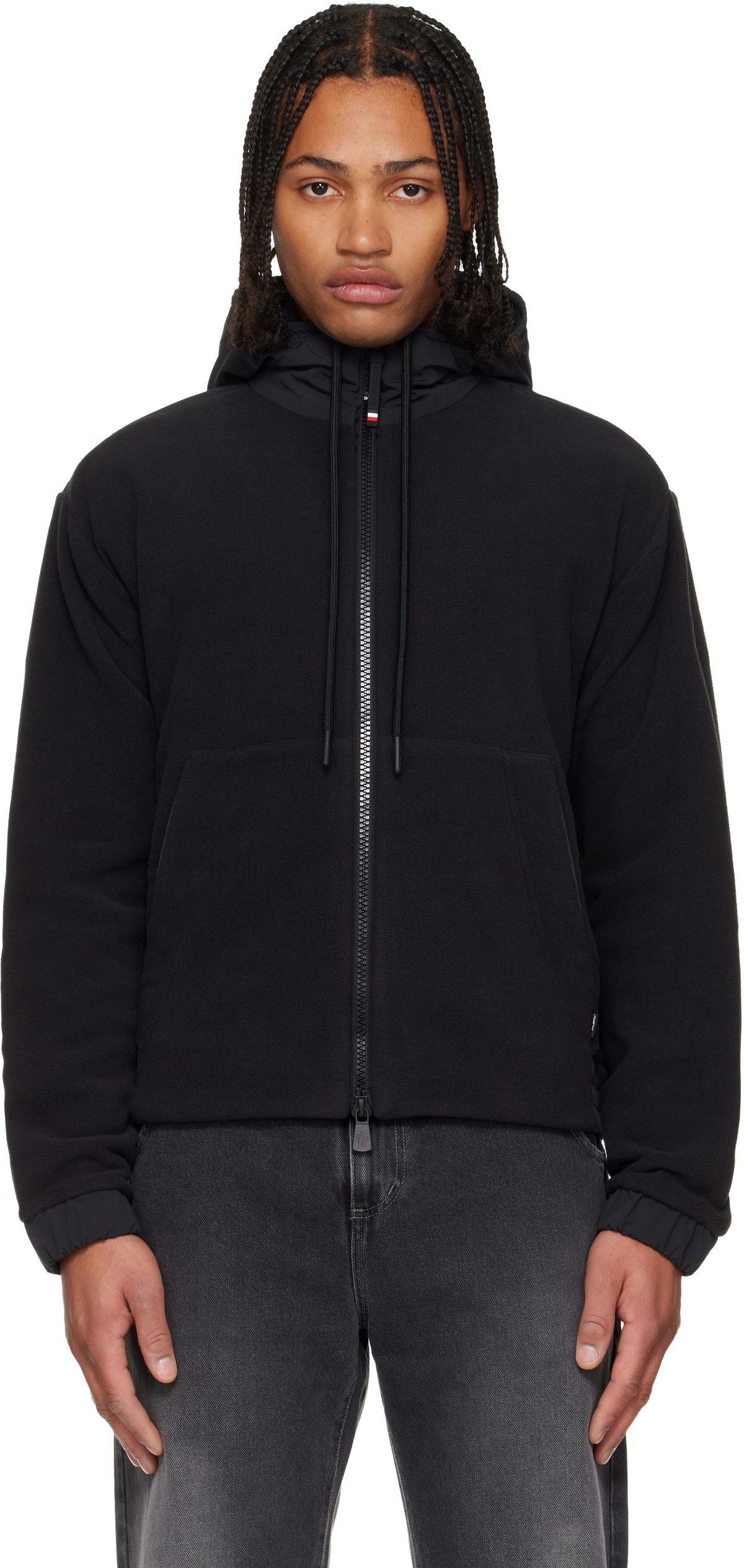 Moncler Grenoble Black Polartec® Zip-Up Hoodie Moncler Grenoble