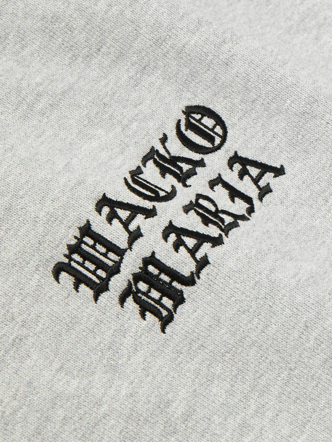 Wacko Maria - Logo-Embroidered Cotton-Jersey Sweatshirt - Gray Wacko Maria