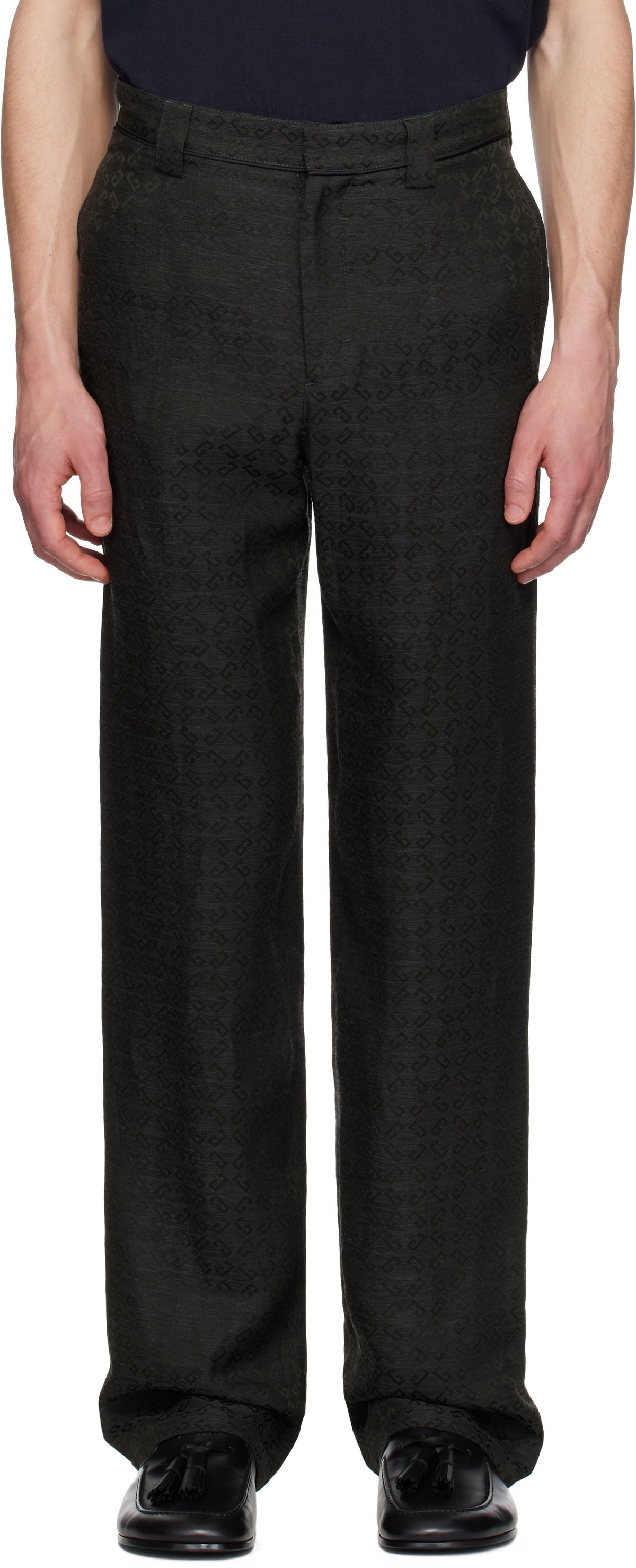 Givenchy Gray Monogram 72 Chino Matching Evening Trousers Givenchy