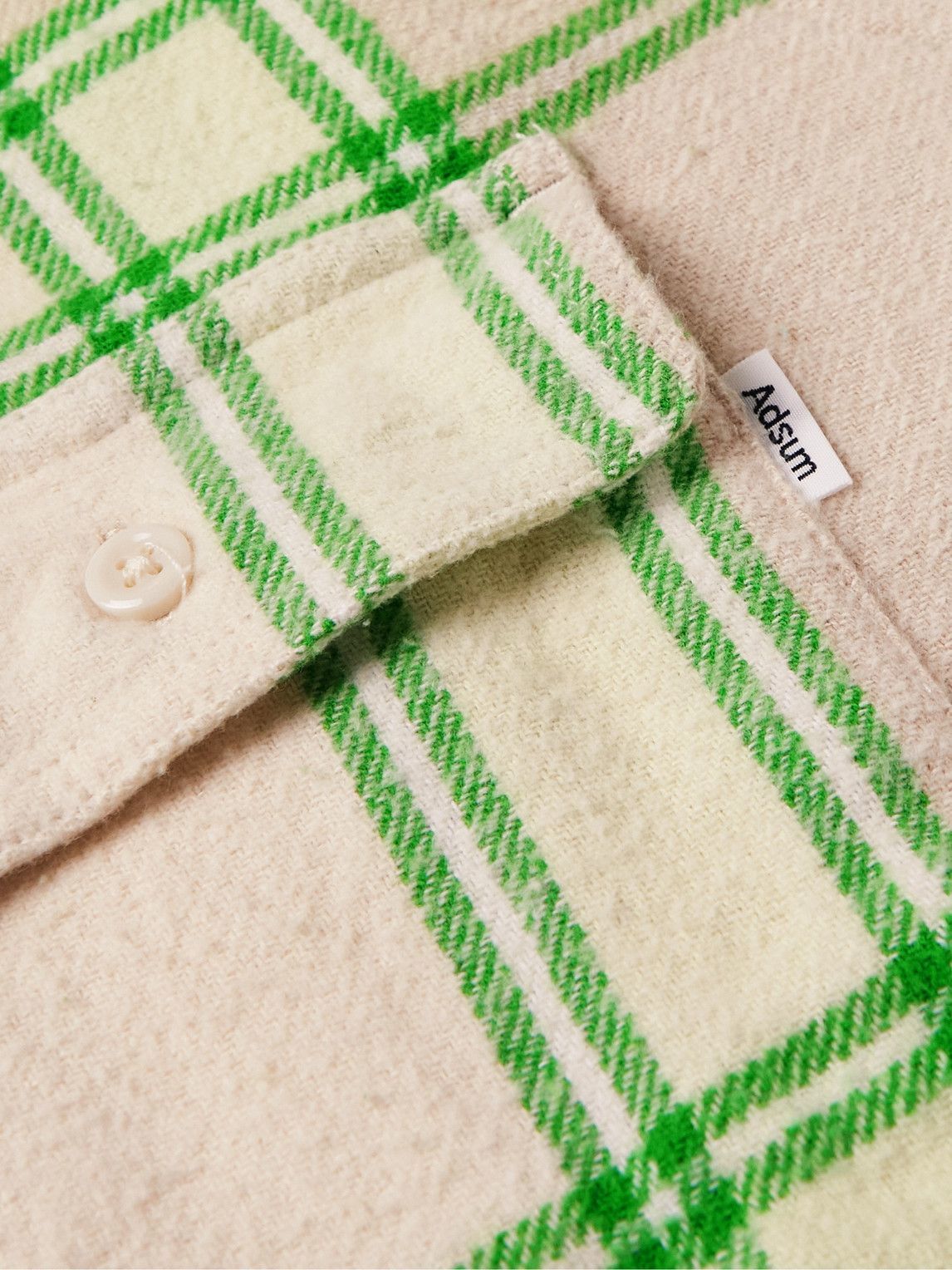 Adsum - Checked Cotton-Flannel Shirt - Green Adsum