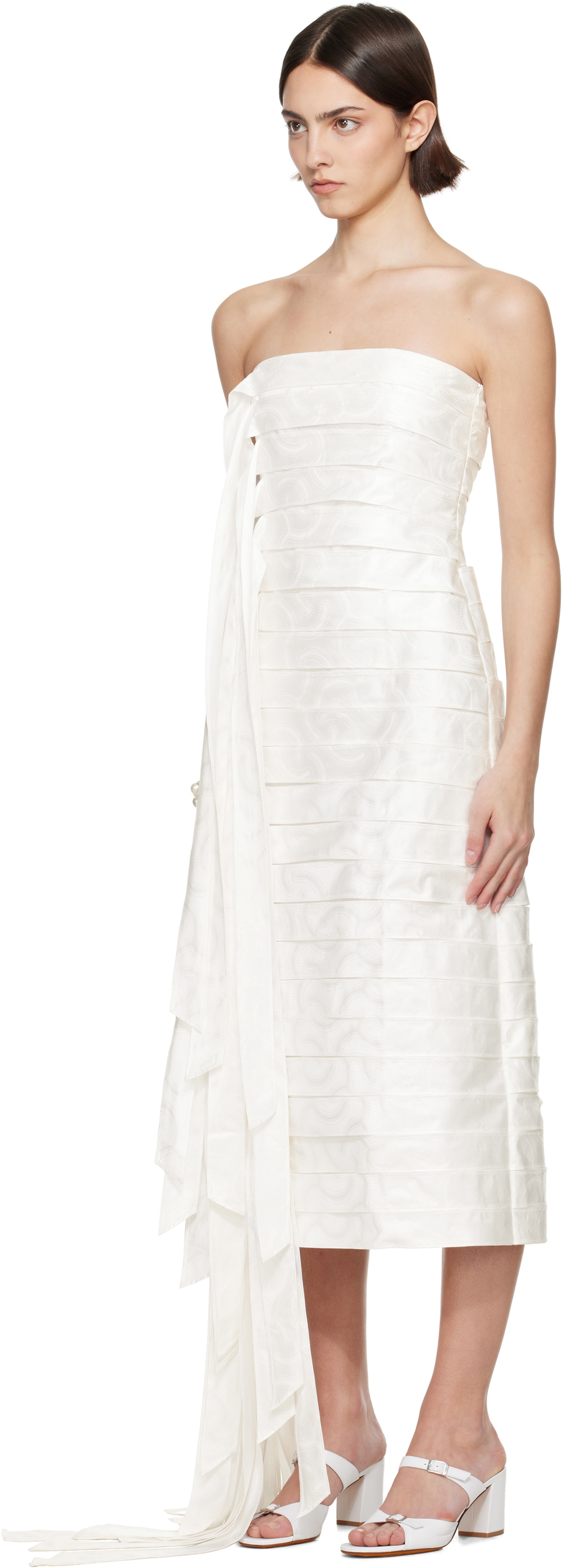 SUPER YAYA SSENSE Exclusive Bridal Capsule Ribbon Midi Dress SUPER YAYA