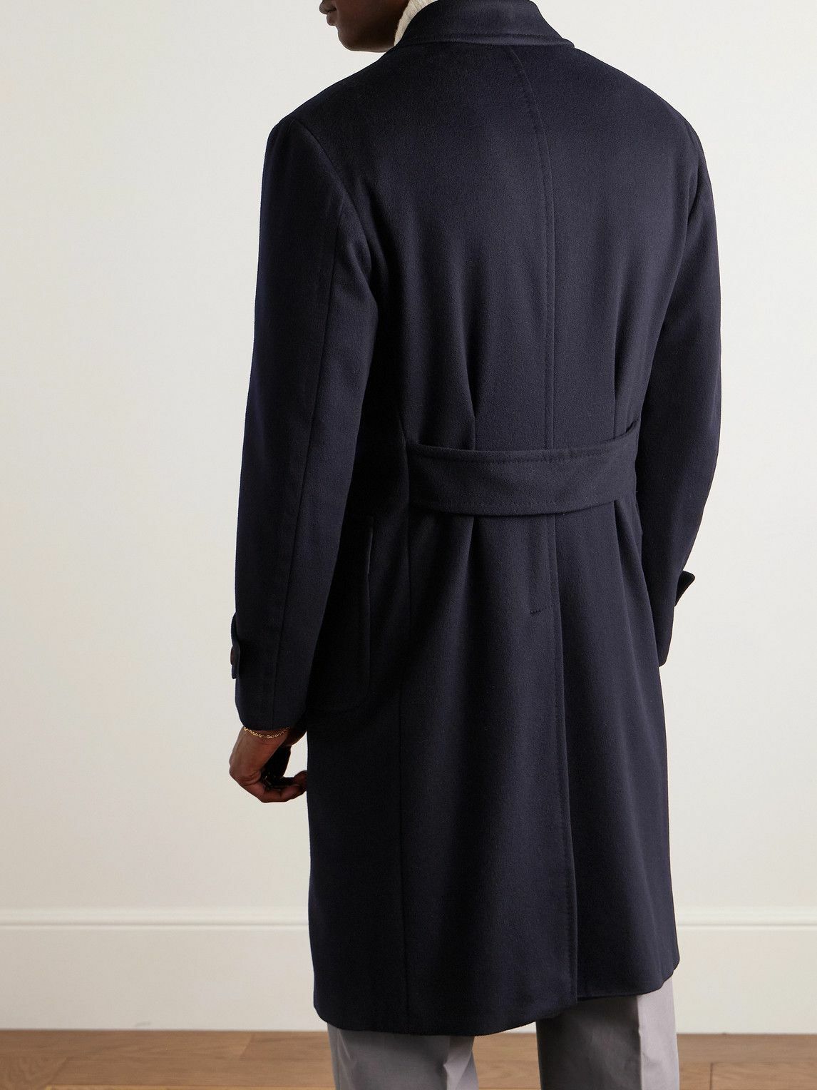 Thom Sweeney - Double-Breasted Wool and Cashmere-Blend Felt Overcoat ...