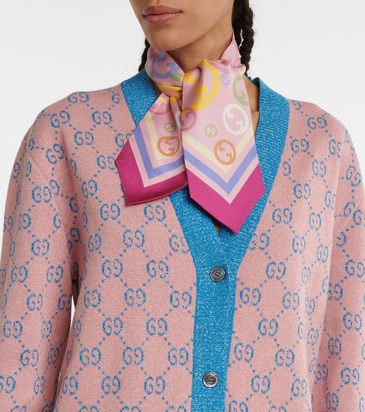 Gucci - GG silk scarf Gucci