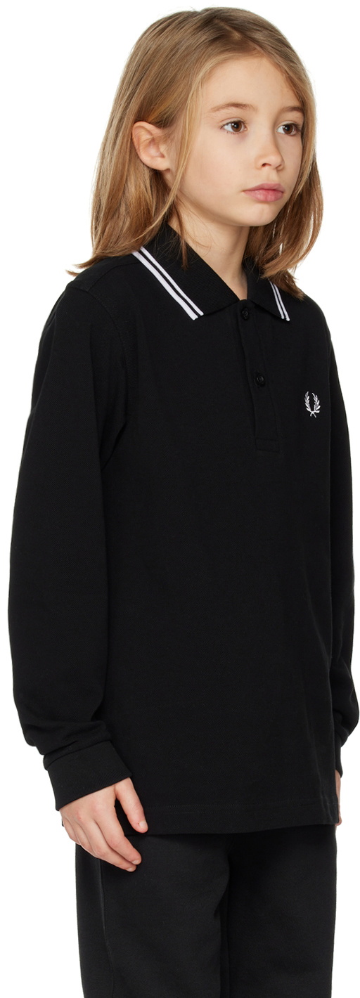 Fred Perry Kids Black Twin Tipped Polo Fred Perry
